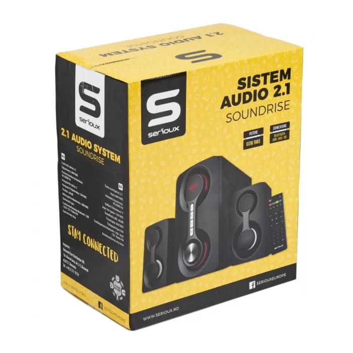 Cumpara online Boxe Serioux 2.1 SoundRise 2160W putere totala 60W RMS ...